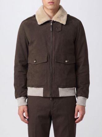 Brunello Cucinelli Blouson aviateur en daim avec col en shearling et rembourrage