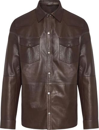 Giorgio Brato Homme, Vestes, Brun, Taille: 2XL Veste en cuir