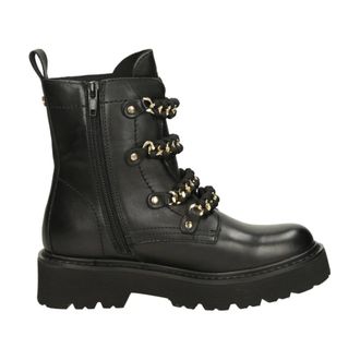 Cult Ankle Boot mit Ketten und Schn&uuml;rung - - Shoes - Damen - Schwarzk - 37 EU