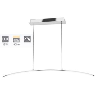 Eglo Suspension LED design Lasana L90 cm - Chrome - Argent