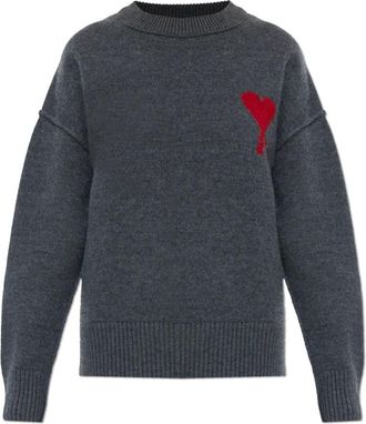 Ami Femme, Pulls, Gris, Taille: 38 FR Pull en laine