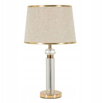 Charme 1921 eurofirany Praga lampe de table dor&eacute; beige 52,5 cm