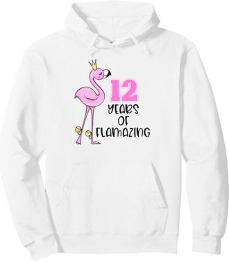 BDAZ 12 Years of Flamazing Flamingo Design Beach 12. Geburtstag Pullover Hoodie