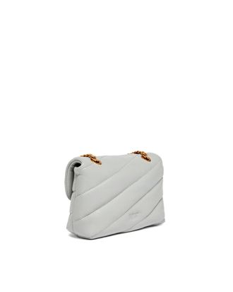 Pinko Womens Mini Shoulder Bag Love Puff Pearl Grey Grey-Antique Gold Grey/antique