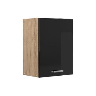 Vicco El&eacute;ment haut de cuisine R-Line, Noir Haute brillance, 45 cm