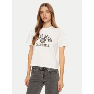 Guess T-Shirt W5RI43 K8HM0 Wei&szlig; Regular Fit