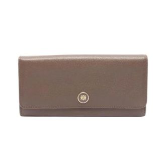 Loewe Portefeuille long bifold Anagram en cuir doccasion - Femme - Pre-owned - Brun - Taille: ONE Size