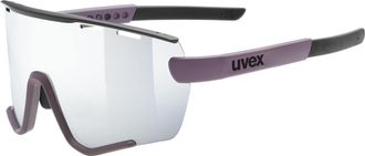 Uvex sportstyle 236 S Set - Sportbrille für Damen und Herren - inkl. Wechselscheiben - beschlagfrei - plum black matt/silver - one size