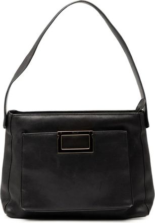Ferragamo sac porté épaule en cuir (1980-2021) - Noir
