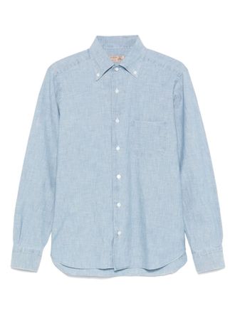 Barba Hemd aus Chambray - Blau