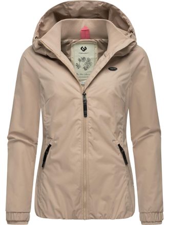 Ragwear Damen wasserdichte Übergangsjacke leichte Jacke kurz mit Kapuze Dizzie Intl Latte024 Gr. XXL