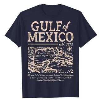 Generic T-shirt d&eacute;t&eacute; pour femme Golfe du Mexique 2025 Forever Trendy Coupe ample Tops mignons &agrave; manches courtes D&eacute;contract&eacute; Sortie Graphique &eacute;t&eacute; 2025 T-shirts