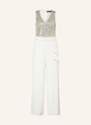 Vera Mont Jumpsuit Mit Pailletten weiss