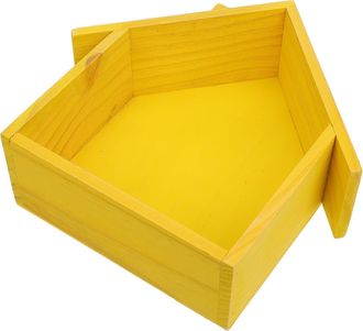 Angoily Holz Wandregal Kinderzimmer Deko Wandhalterung Aufbewahrungsregal mit Glatten Kanten Dekoratives Kleines Holzhaus f&uuml;r Wohnzimmer und Schlafzimmer