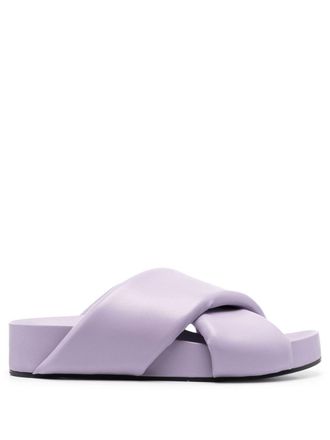 Jil Sander sandales &agrave; brides crois&eacute;es - Violet