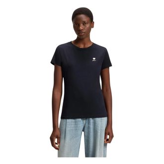 HUGO BOSS Femme, Tops, Noir, Taille: 40 FR T-shirt Logo