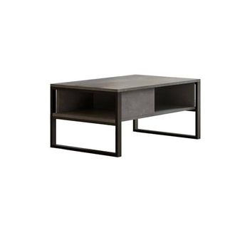 Dmora Couchtisch Astraia 100x59,7x44,4h cm Silber EIN Fach