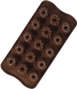 Silikomart | SCG19 Silikonform für FANTASIA Pralinen, antihaftbeschichtet, 15 Pralinen, Fantasia Thema, 1er Pack Form für Süßigkeiten, Easy Choc, Ø 28 h 15 mm, M