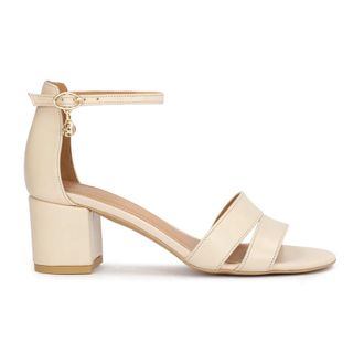 Kazar Beige Sandalen mit breitem Absatz - - Shoes - Damen - Beige - 37 EU