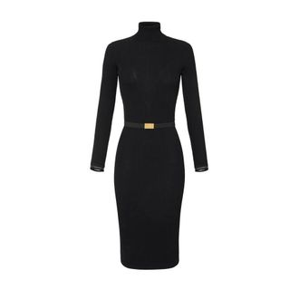 Elisabetta Franchi Damen, Kleider, Schwarzk, 2XLGr&ouml;&szlig;e