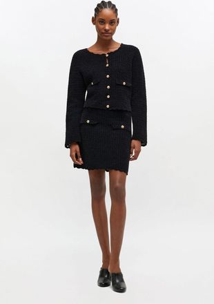 Ganni Minijupe en crochet noire Noir Coton biologique - Taille M - Pour Femme