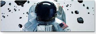 Paul Sinus Art Leinwandbilder | Bilder Leinwand 150x50cm Astronaut