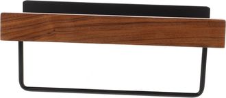 Garneck Hochwertiges Badezimmer Wandregal aus Schwarzem Space Aluminium Einlagiges Duschregal mit Handtuchhalter Platzsparend für Shampoo Körperpflege und Zah