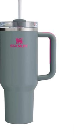 Stanley Quencher H2.0 FlowState Trinkbecher, vakuumisoliert, aus Edelstahl mit Deckel und Trinkhalm, für Wasser, Eistee oder Kaffee (Steingrau, 1183 ml)