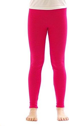 YESET Enfants Thermique Fille Leggings Pantalon Long en Coton Doublure Polaire - Rose, 128 cm