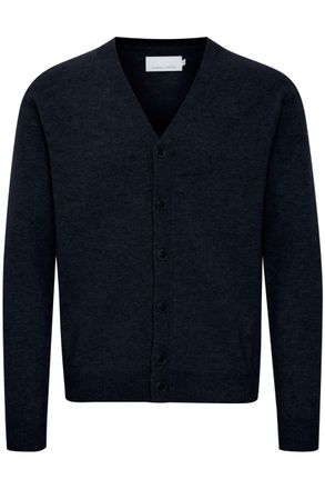 Casual Friday CFKarl Herren Strickjacke Cardigan mit V-Ausschnitt Knopfleiste Lammwolle Regular fit, Größe:XXL, Farbe:Anthracite Black (194007)