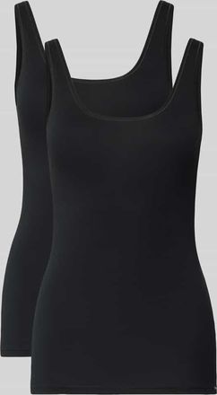 Skiny Tanktop mit Label-Detail im 2er-Pack