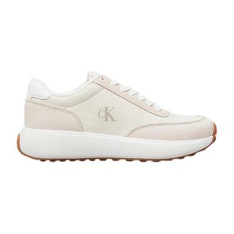 Calvin Klein Athleisure Sneakers mit Nylon-Eins&auml;tzen - - Shoes - Damen - Beige - 39 EU