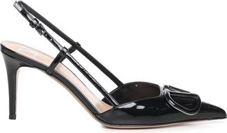 Valentino Garavani Femme, Chaussures, Noir, Taille: 38 1/2 EU Escarpin Slingback VLogo Signature