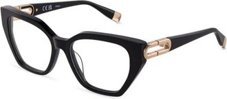 Furla Femme, Accessoires, Noir, Taille: 54 MM Square Acetate Optical Frame
