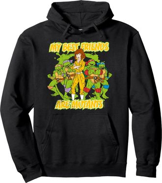 Teenage Mutant Ninja Turtles TMNT Turtle Power Die besten Freunde der Schildkr&ouml;ten im April-Retro-Cartoon Pullover Hoodie