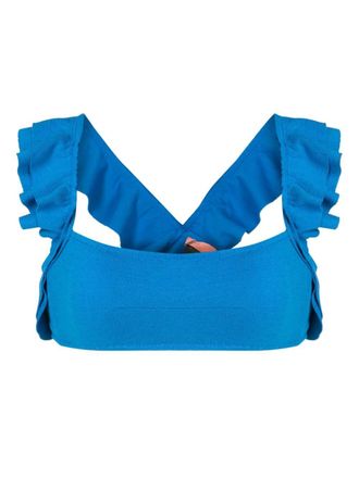 Clube Bossa haut de bikini Jasper à volants - Bleu