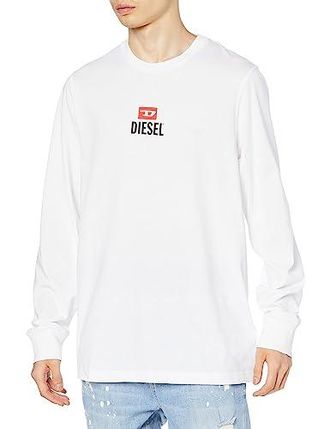 Diesel T-Shirt Manches Longues Blanc Homme Small Blanc L
