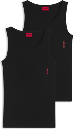 HUGO BOSS Herren Twin Pack Tank Top, Black1, XXL EU