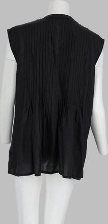 P.A.R.O.S.H. Pleated Silk Blouse - Black