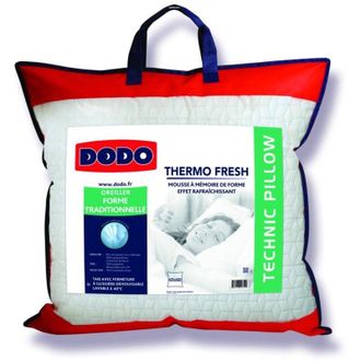 Dodo Dodo - Oreiller mousse m&eacute;moire de forme effet rafra&icirc;chissant - 60x60 cm - fresh
