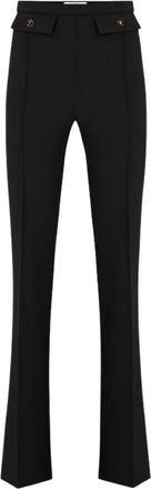 Elisabetta Franchi Femme, Pantalons, Noir, Taille: 40 FR Double Crepe Pantalons