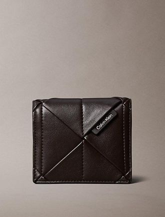 Calvin Klein &Eacute;tui pour cartes anti-RFID &agrave; embl&egrave;me tiss&eacute;