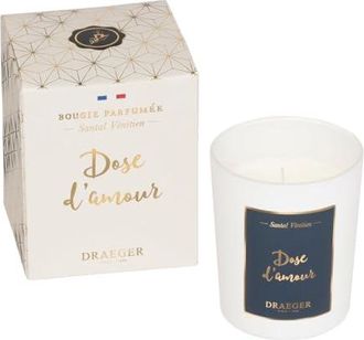Draeger Draeger Paris - Geschenkkerze - Dose damour -, Pflanzenwachs - 9 x 7,5 cm, Weiß