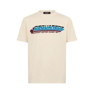 Dsquared2 T-shirt Cool Fit - Homme - Tops - Beige - Taille: XL