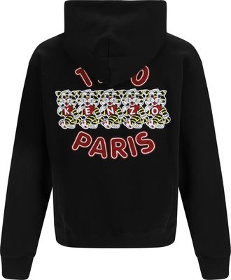 Kenzo Wild Tiger Embroidered Hoodie - Black