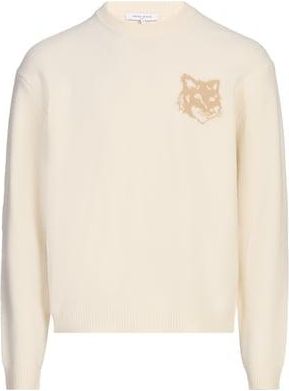 Maison Kitsun&eacute; Pull droite en laine m&eacute;rinos