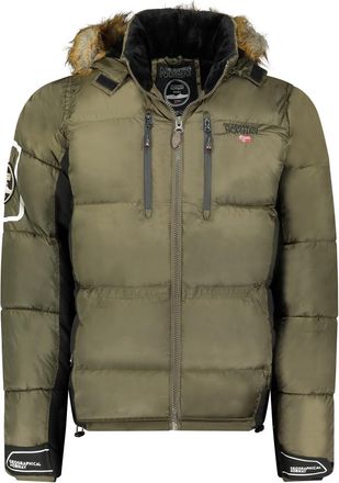 Geographical Norway Danodb Men Dsitribrands Production Herren Winterparka mit Kapuze und Kunstfell Warm Wasserdicht Winddicht Lange Outdoor Jacke Atmungsaktiv Herbst Wint