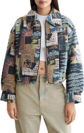 Scotch & Soda Jacquard Jacket Veste, Art Dept Collage Multicolore U077, M Femme