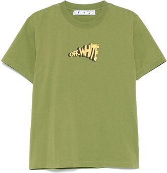 Off-white t-shirt &agrave; imprim&eacute; Arrows - Vert