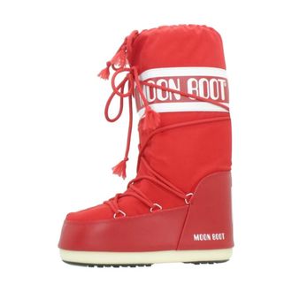 Moon Boot Femme, Chaussures, Rouge, Taille: 35 EU Botte Icon Nylon